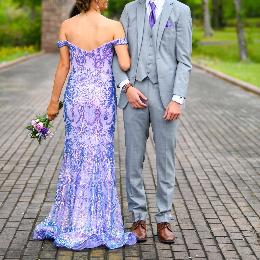 Purple Mermaid Prom Dress - Gem